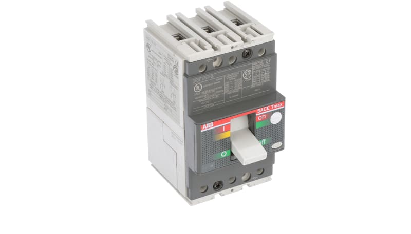 ABB T1N100TL Molded Case Circuit Breaker, T1 Frame, Thermal Mag, 100A 3 ...