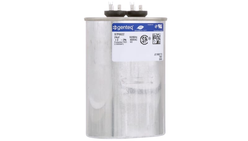 CAPCOM, formerly Genteq 97F6622 Capacitor, Polypropylene Film, Oval ...