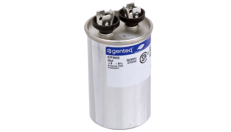 CAPCOM, formerly Genteq 97F9602S Capacitor,Polypro Metallized,Cap 20 uF ...