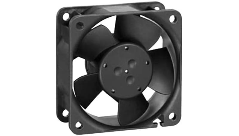 ebm-papst 614NM DC Fan, 24V, 60x60x25mm, 20.6CFM, 1.4W, 28dBA, Wire Leads