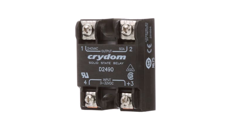 Sensata - Crydom D2490 Relay, SSR, Zero-Switching, 90A, Ctrl-V 3-32DC ...