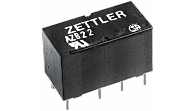 AMERICAN ZETTLER INC AZ822-2C-12DSE Relay, DIP, 2 A, 220 VDC or 250 VAC ...