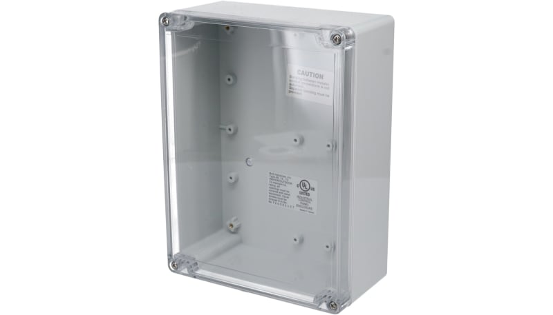 Bud Industries PNR-2608-C Enclosure, Polycarbonate, UL94V-2, 7.87 x 5. ...