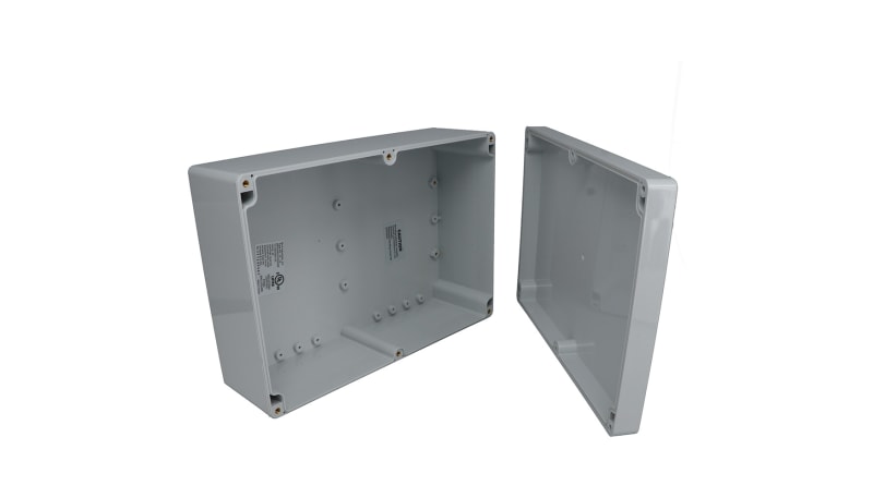Bud Industries PN-1335 Enclosure, Polycarbonate, UL94HB, 10.43 x 7.28 x ...