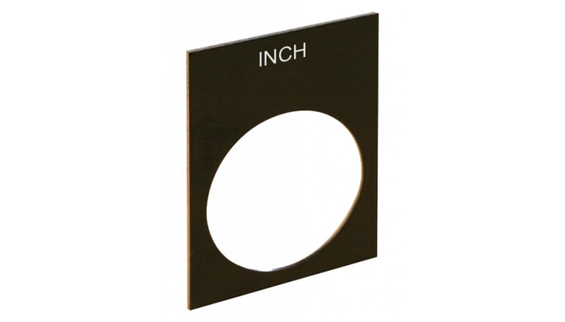 Altech Corp 2LP14 Pushbutton, LEGEND PLATE, 22mm, TITLE: INCH