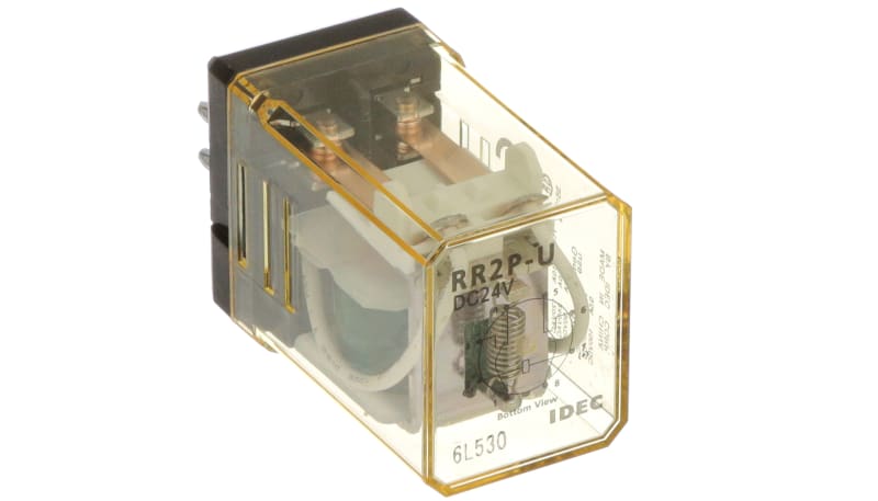 IDEC Corporation RR2P-UDC24V Power Relay,General Purpose,DPDT,10A,Ctrl ...
