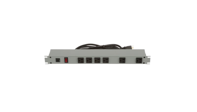 Hammond Manufacturing 1582H6A1 Power Strip,Basic,6 Outlets,Rack Mnt,Cur ...