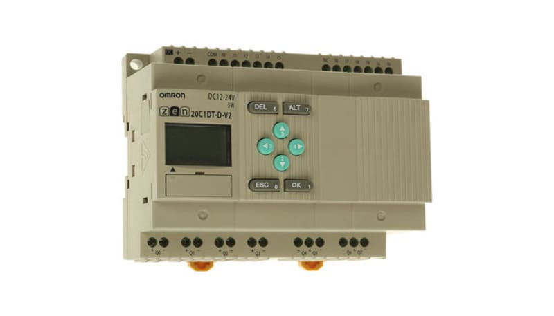 Omron Automation ZEN-20C1DT-D-V2 ZEN Logic Module With Display RS485 Communication 1 Port, 12 x ...