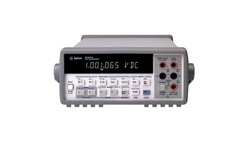 Keysight Technologies 34401A Multimeter, 400 VDC, 10 mA, 100 mA, 1 A, 3 A, 45 Hz to 66 Hz, 360 ...