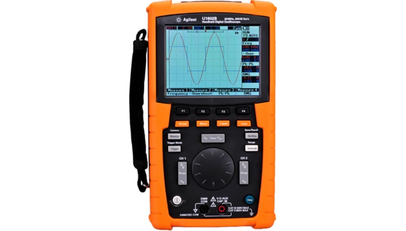 Keysight Technologies U1602B Digital Oscilloscope, Handheld, Orange, 20 MHz