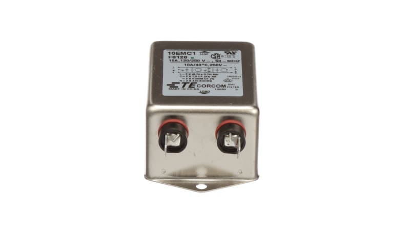 TE Connectivity 10EMC1 Filter 2-Stage RFI Line 1 Phase 250VAC 10A ...