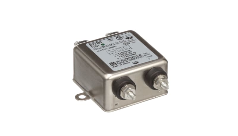 TE Connectivity 20VB6 Filter, RFI, Power Line, General Purpose, 120/250 ...