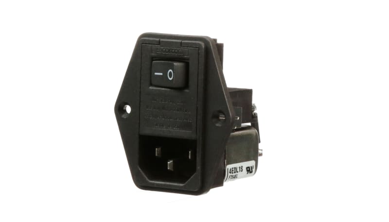 TE Connectivity 4EDL1S AC Power Entry Module, 4A, 250VAC, Panel Mount ...