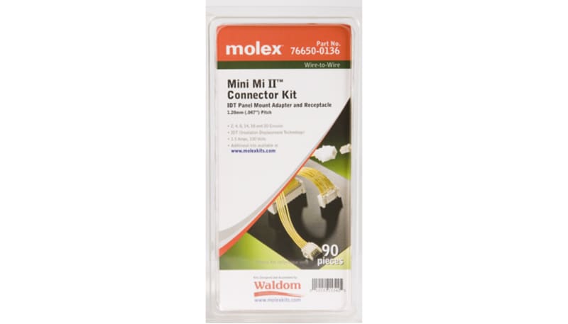 Molex Incorporated 76650-0136 MINI MI II CONNECTOR KIT IDT PANEL MNT ...