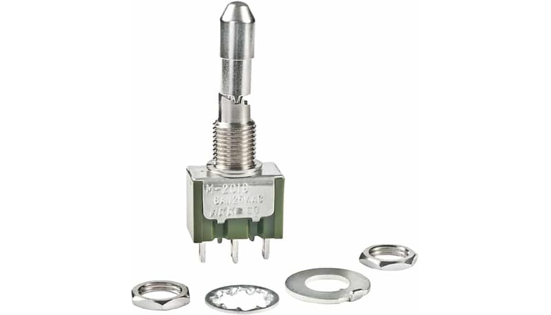 NKK Switches M2019LL1W01 BUSHING MOUNT MINIATURE TOGGLE