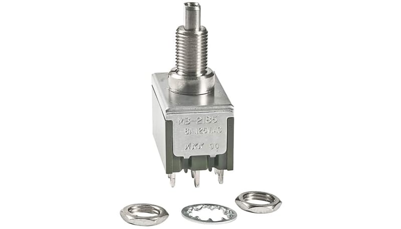NKK Switches MB2185SS1W01 BUSHING MOUNT MINIATURE PUSHBUTTON