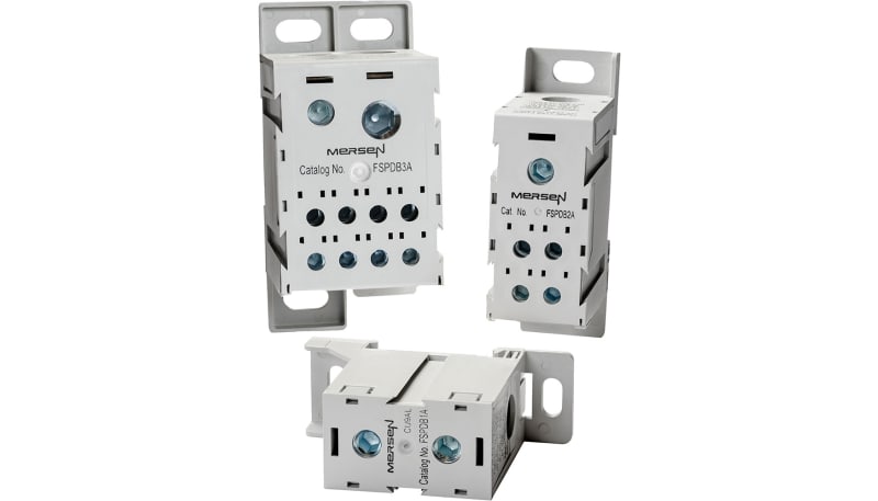 Mersen FSPDB2A Power Distribution Block, Finger Safe, 4 Output, 100kA ...