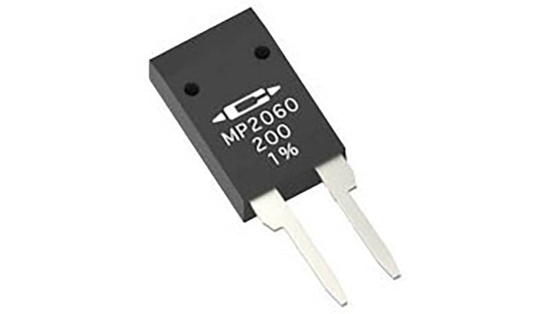 Caddock MP2060-200-1% Resistor, Power Film, TO-220 Clip Mount, 200 Ohm ...
