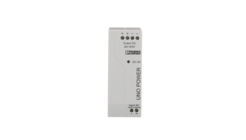 Phoenix Contact 2902992 DIN Rail Mount Power Supply,24V,2.5A,Input 85 ...