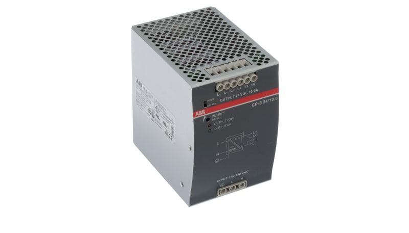 ABB 1SVR427035R0000 Power Supply, AC-DC, 24V, 10A, 90-132/180-264V ...