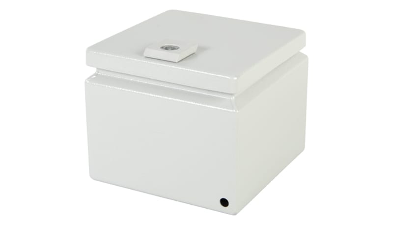 Rittal 1553500 Junction Box, Steel, Hinged, 1/4 Turn Latch, Gray, 6x6x5 ...