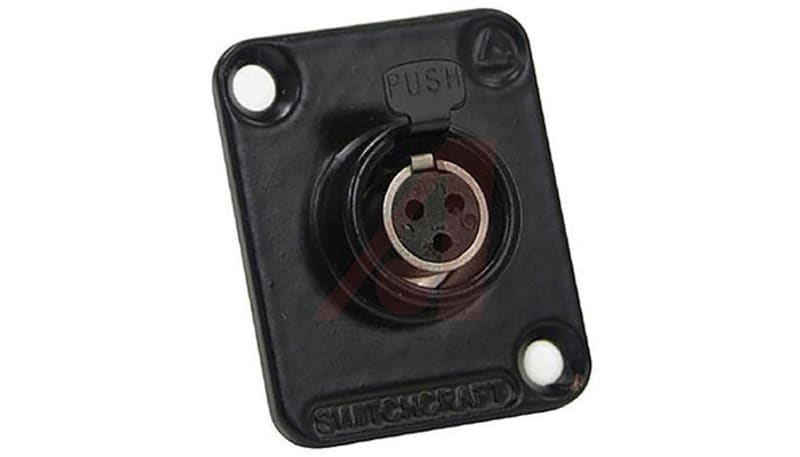 Switchcraft EHT4FBPKG 4 Way Panel Mount XLR Connector, Female, Silver ...