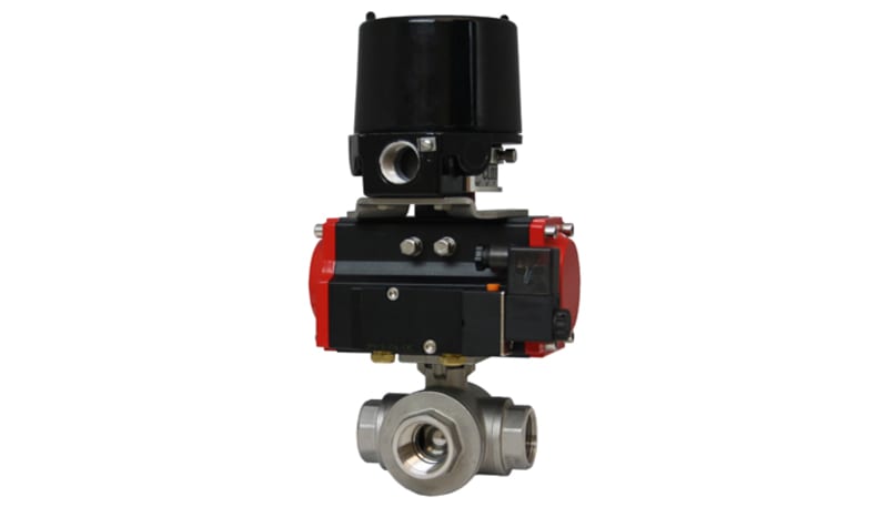 Dwyer Instruments WE31-ESR04-T4-AE00 1" Spring Return, Flow Path D, 12 ...