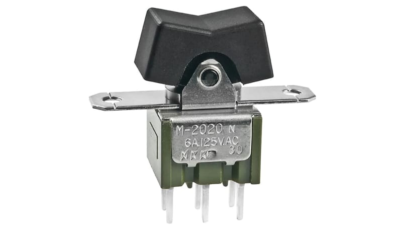 NKK Switches M2024TNW03-DA FLAT FRAME MOUNT MINIATURE ROCKER