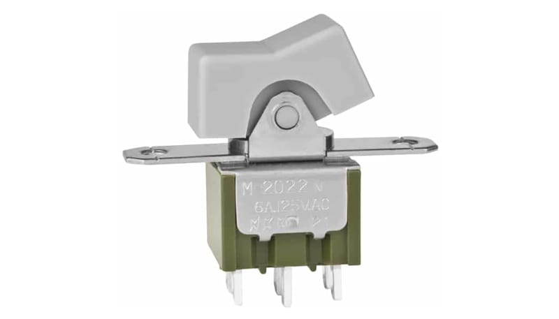 NKK Switches M2022TNW01-DH FLAT FRAME MOUNT MINIATURE ROCKER