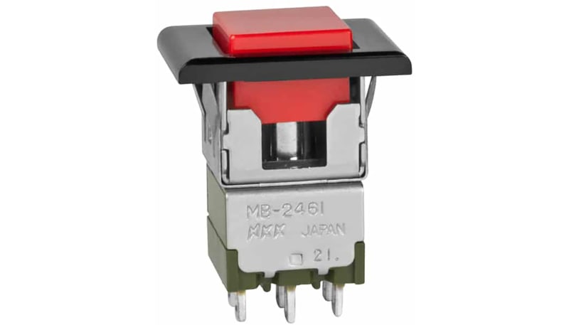 NKK Switches MB2461JW01-C-1A SNAP-ACTION SNAP-IN MOUNT PUSHBUTTON