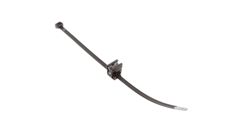 HellermannTyton 156-00860 Assembly, Edge Clip & Cable Tie,Heat Stabilized,Blk Polyamide 6.6,7.9" L