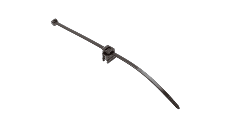 HellermannTyton 156-00860 Assembly, Edge Clip & Cable Tie,Heat Stabilized,Blk Polyamide 6.6,7.9" L