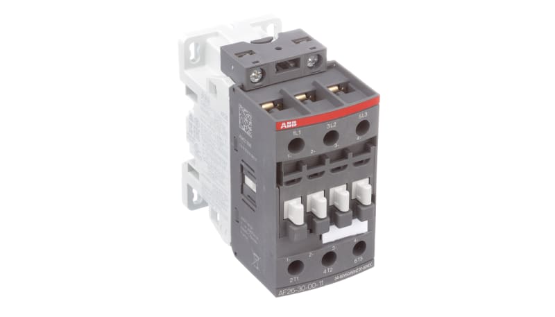 ABB AF26-30-00-11 Contactor, Motor Control, 24-60VAC/20-60VDC, 26A, 3 ...