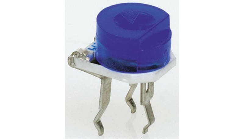 Bourns 3306P-1-204 6mm Round, Thru-Hole, TRIMMER, 200 Kilohms, Cermet ...