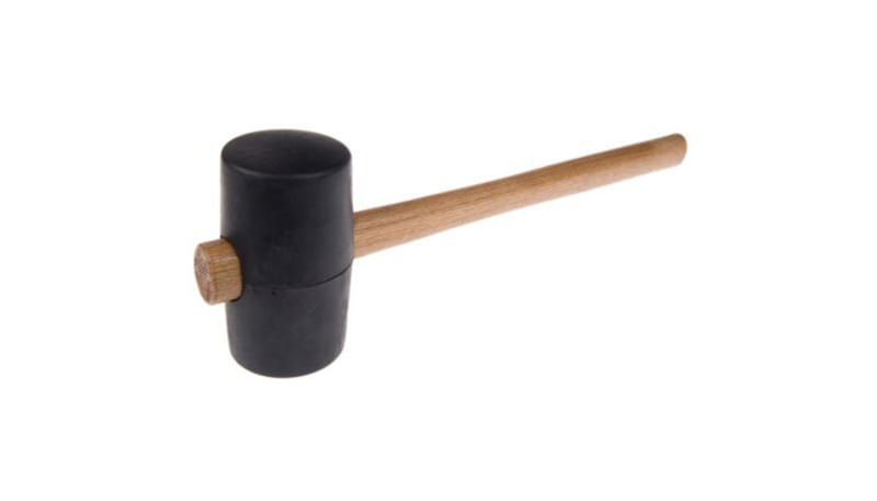 RS PRO 247329 Rubber Mallet Black Round With Ash Wood Handle 1lb (454g ...