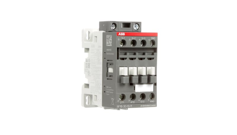 ABB AF16-30-10-11 AF16 3 Pole Contactor, 30 A, 7.5 kW, 20to 60 V dc, 24 ...