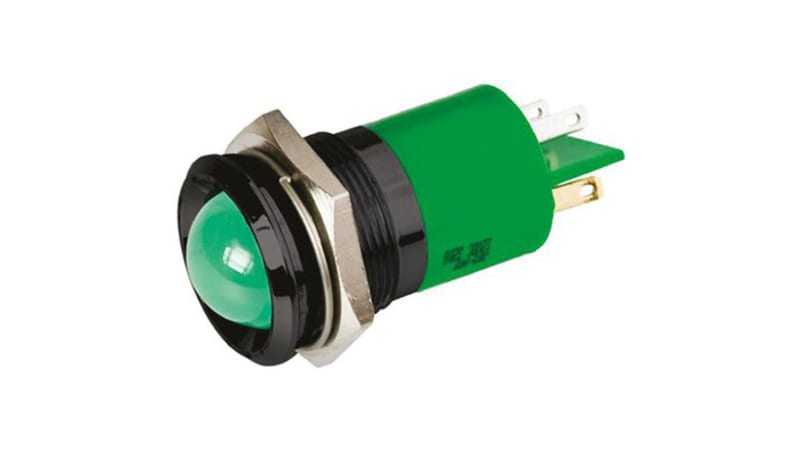 APEM Components Q22P1BXXG2436 Prominent Indicator Pmnt, 22mm Mount Size ...