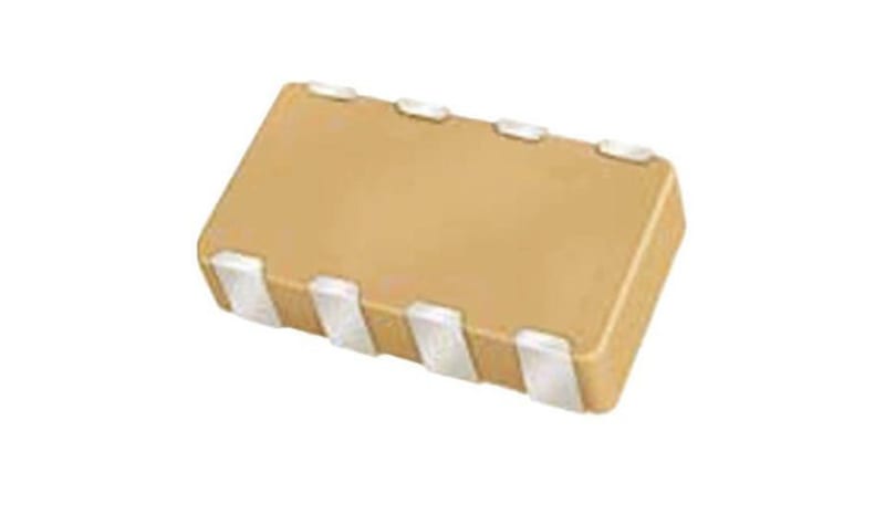 AVX W3A41A100KAT2A 10pF +/-10% 100V dc W3A Series 4-Way C0G Dielectric ...