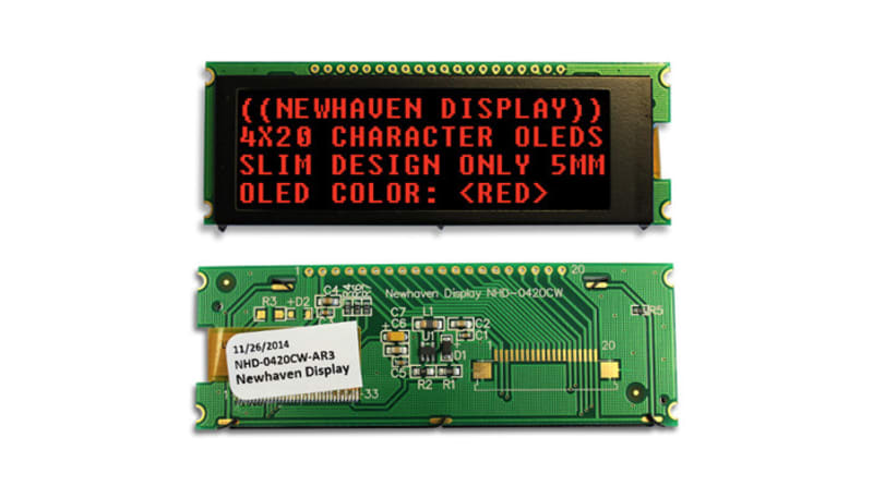 Newhaven Display International NHD-0420CW-AR3 Character OLED;4x20 ...