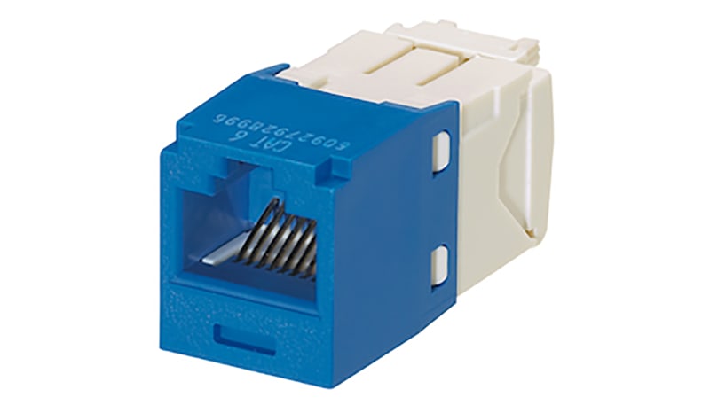 Panduit CJ688TGBU Jack Module, Mini-Com, Cat 6, UTP, 8 pos ...