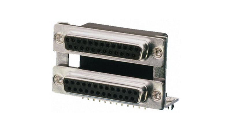 Cinch R3625FF2 25way 2 stack PCB mount D socket,5A 500V
