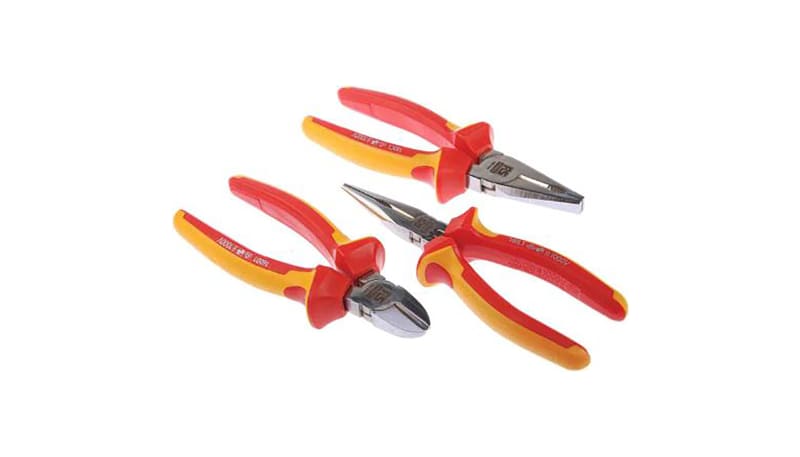 RS PRO 8335931 VDE 1000V 3 Piece Insulated Plier Set Stored In EVA Foam ...