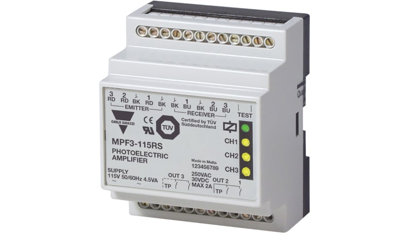 Carlo Gavazzi, Inc. MPF3-115RS PHOTO AMP 3CH 115VAC HIGH VOLT