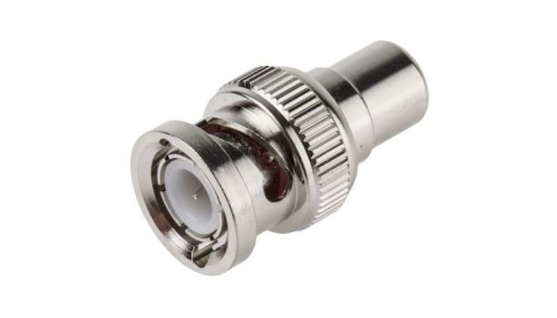 RS PRO 7902805 Straight 75Ohm RF Adapter BNC Plug to RCA Socket 250MHz