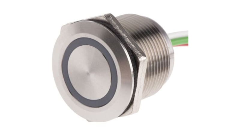 RS PRO 8232785 Push Button Touch Switch Latching NO Illuminated Red ...
