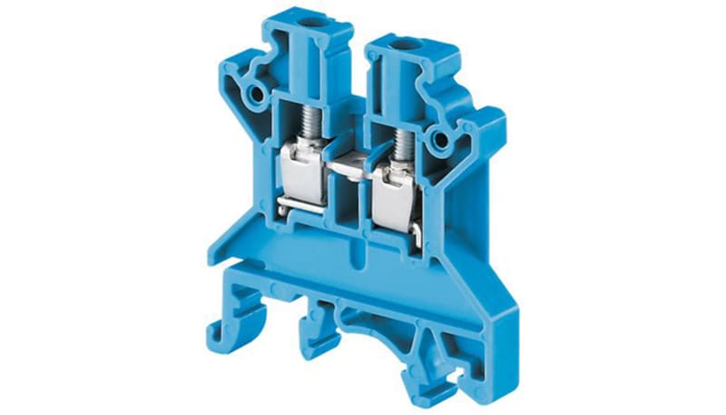 RS PRO 8188956 Terminal Block Feed-through DIN Rail 22-10AWG 1 Level ...