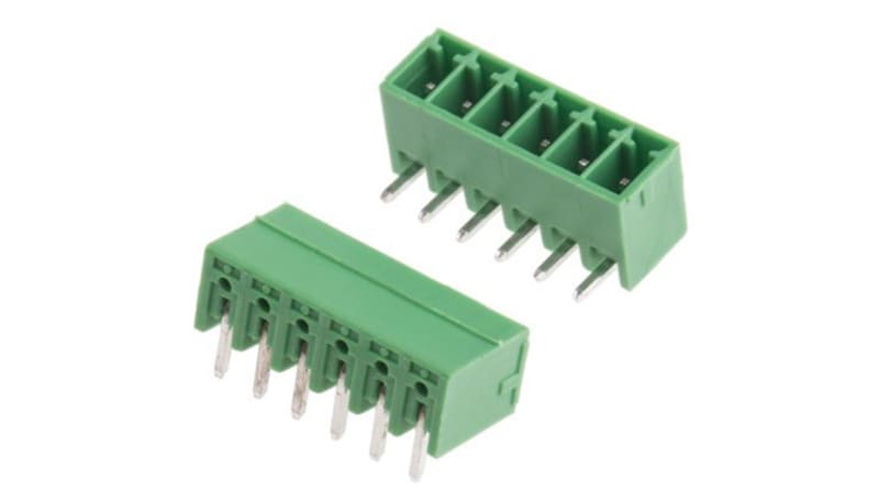 RS PRO 8745225 3.5mm Pitch Right Angle PCB Terminal Block with Plug-In ...