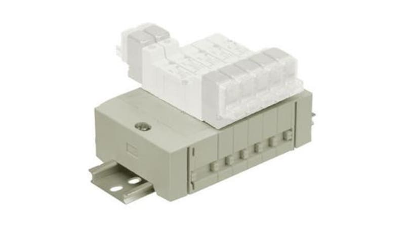 SMC Corporation SS5Y3-45-02U-N7 Manifold, SY3000 series, DIN rail mt, 2 ...