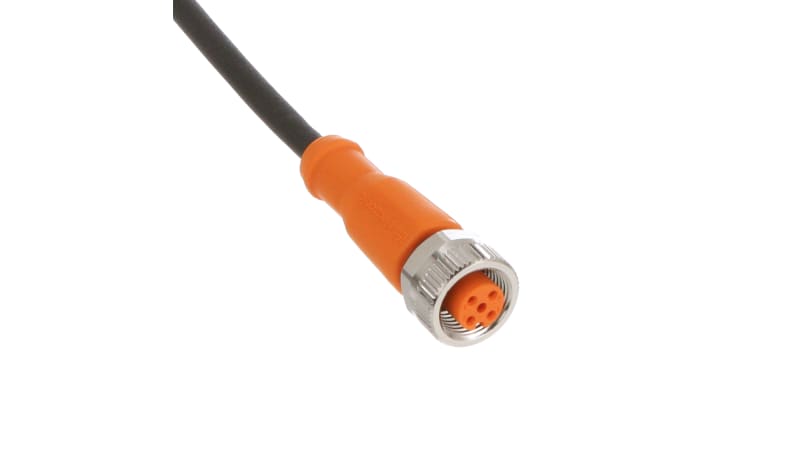 ifm efector EVC003 Cordset, M12 Female Straight, 4 Wire, 5 Pin, 10m ...