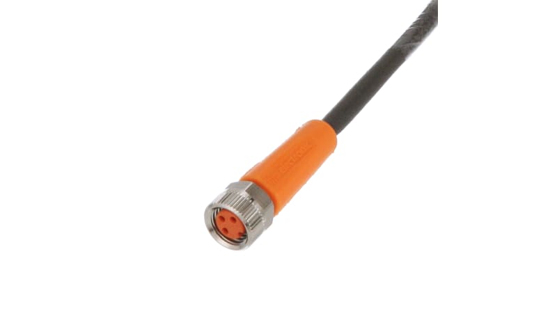 ifm efector EVC142 Cordset, M8 Female to Pigtail, 5 m, PUR, Orange, EVC ...